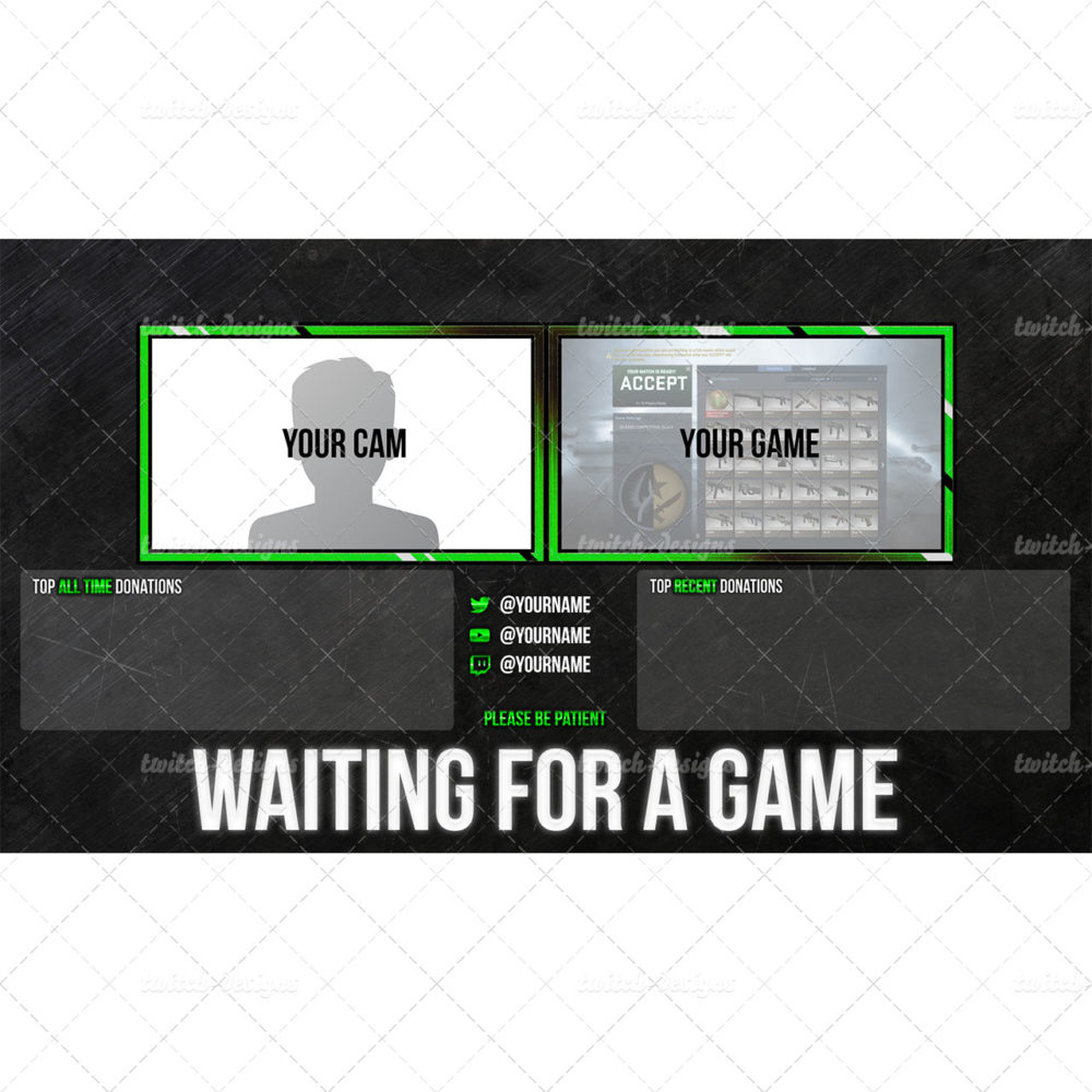 Waiting "NeonGreen" - Twitch Designs