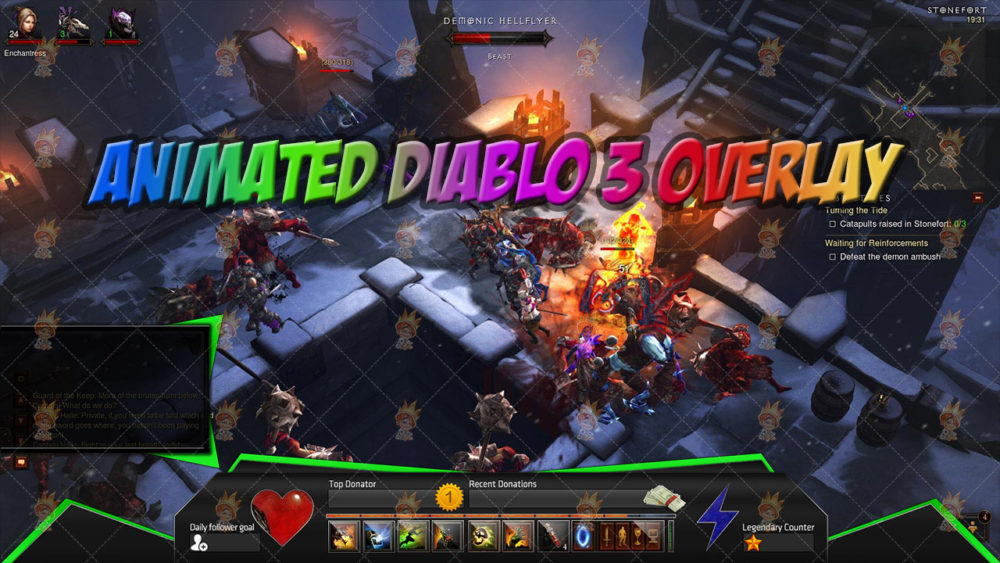 Animated Diablo 3 Overlay - Twitch Designs
