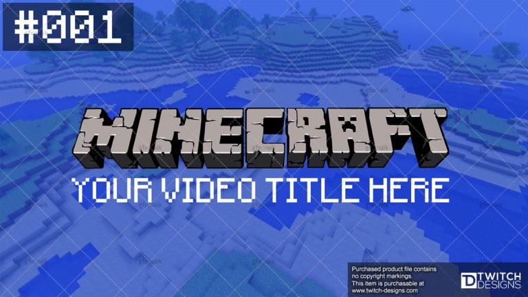 Minecraft Thumbnail - Twitch Designs