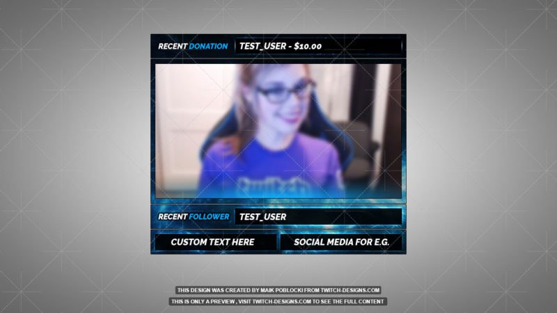 Blue Zero Facecam Overlay - Twitch Designs